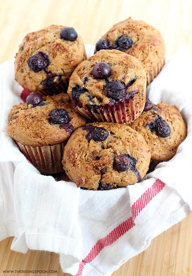 Blueberry Sour Cream Muffins | The Rising Spoon