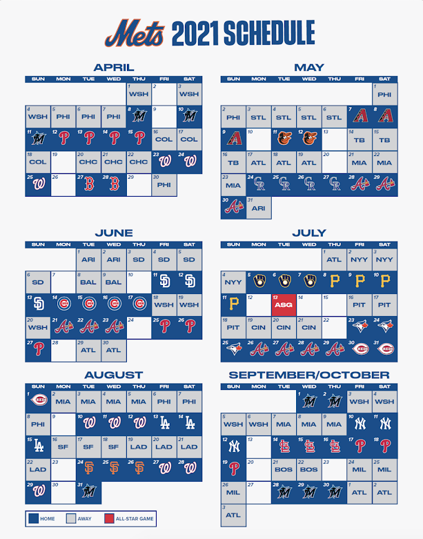 TheMediagoon.com: Mets 2021 Schedule is out