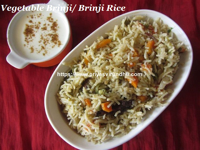 Priya's Virundhu: Brinji Rice Recipe/Vegetable Brinji Recipe/Vegetable ...