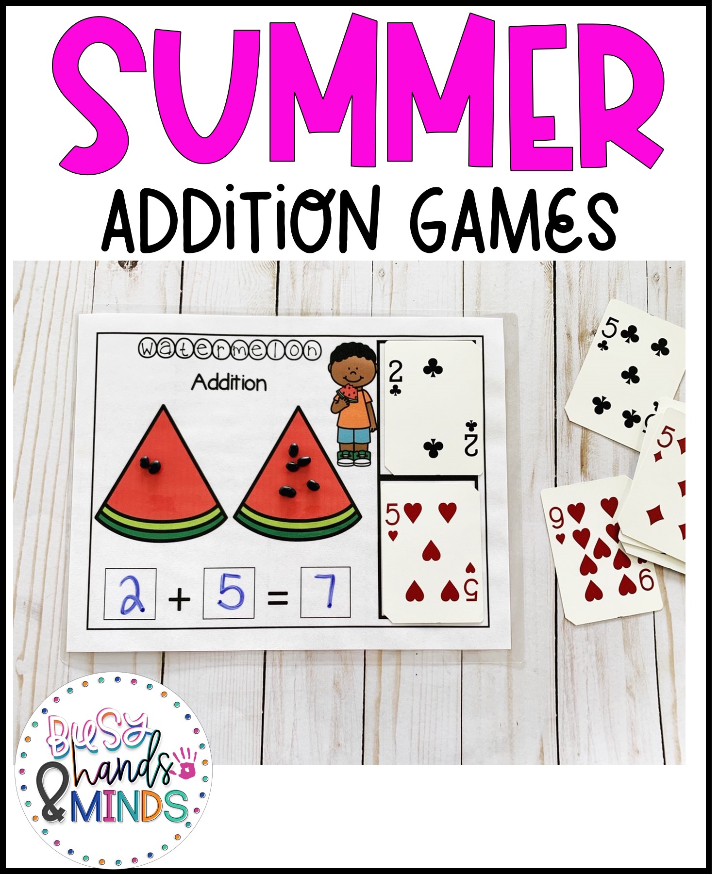 Summer Addition Games | Busy Hands and Minds