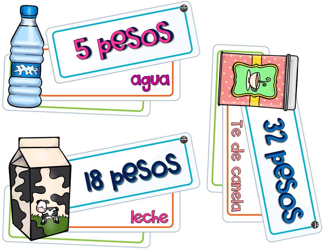 21 imágenes con tres precios cada una para trabajar precios, conteo y ...