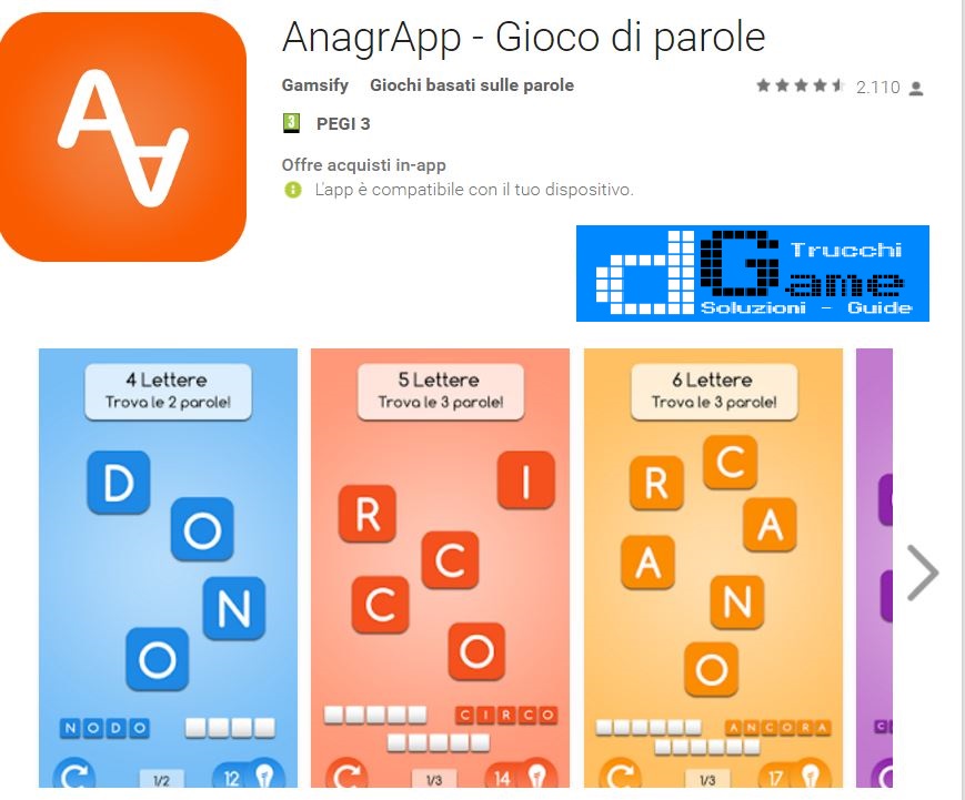 Soluzioni AnagrApp - Gioco di parole | dGame.it - Soluzioni & Trucchi