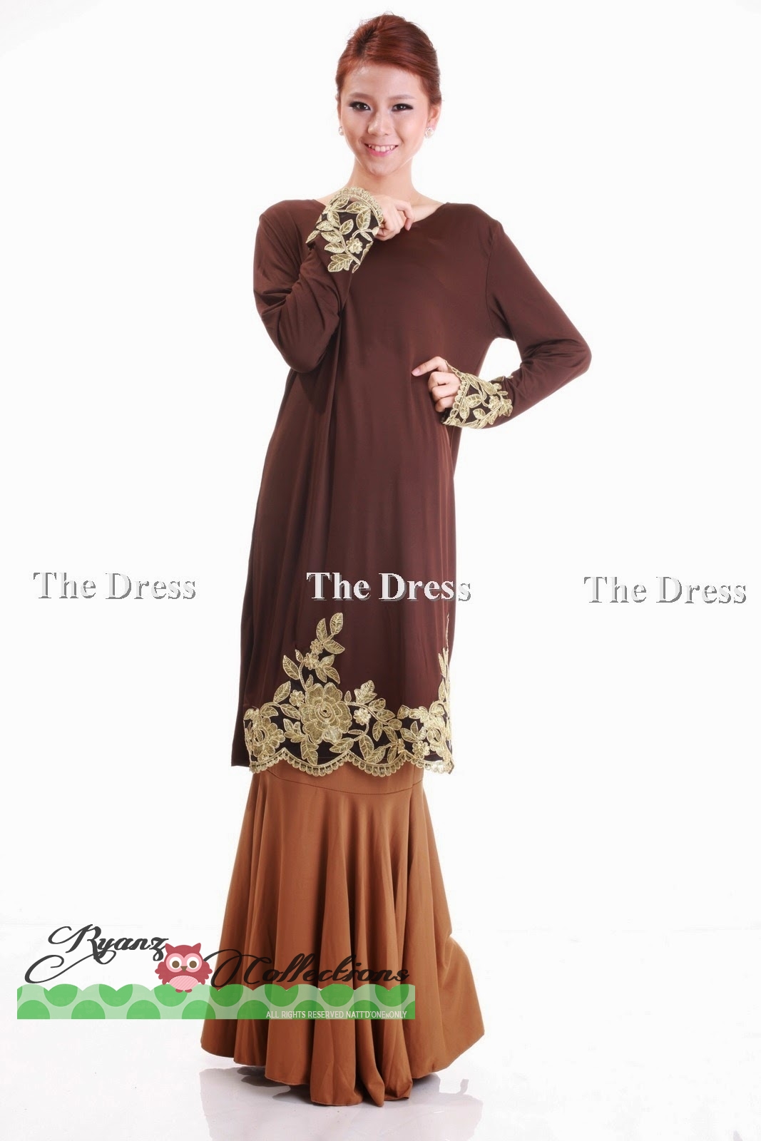 RYANZ COLLECTION: A7307-8 - COLOR BLOCK BAJU KURUNG WITH LACE