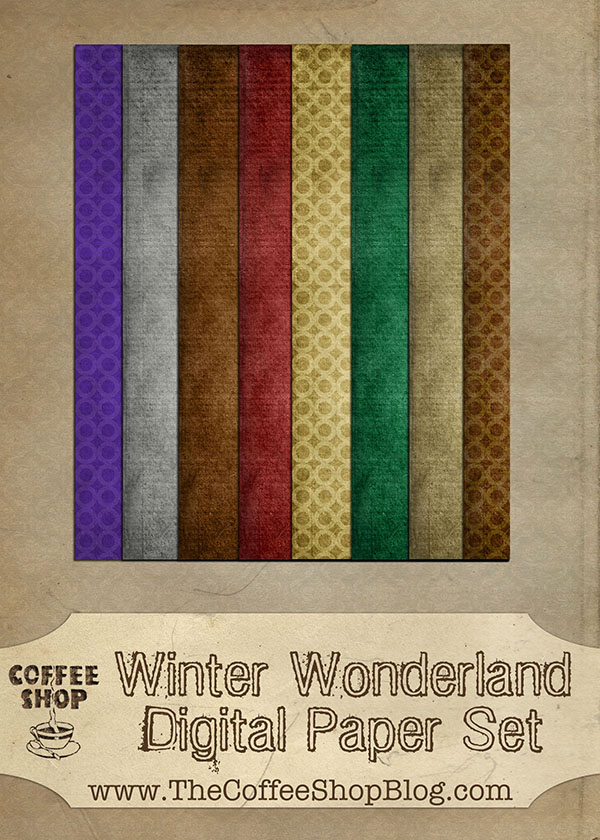 The CoffeeShop Blog: CoffeeShop Winter Wonderland Digital Paper Pack!