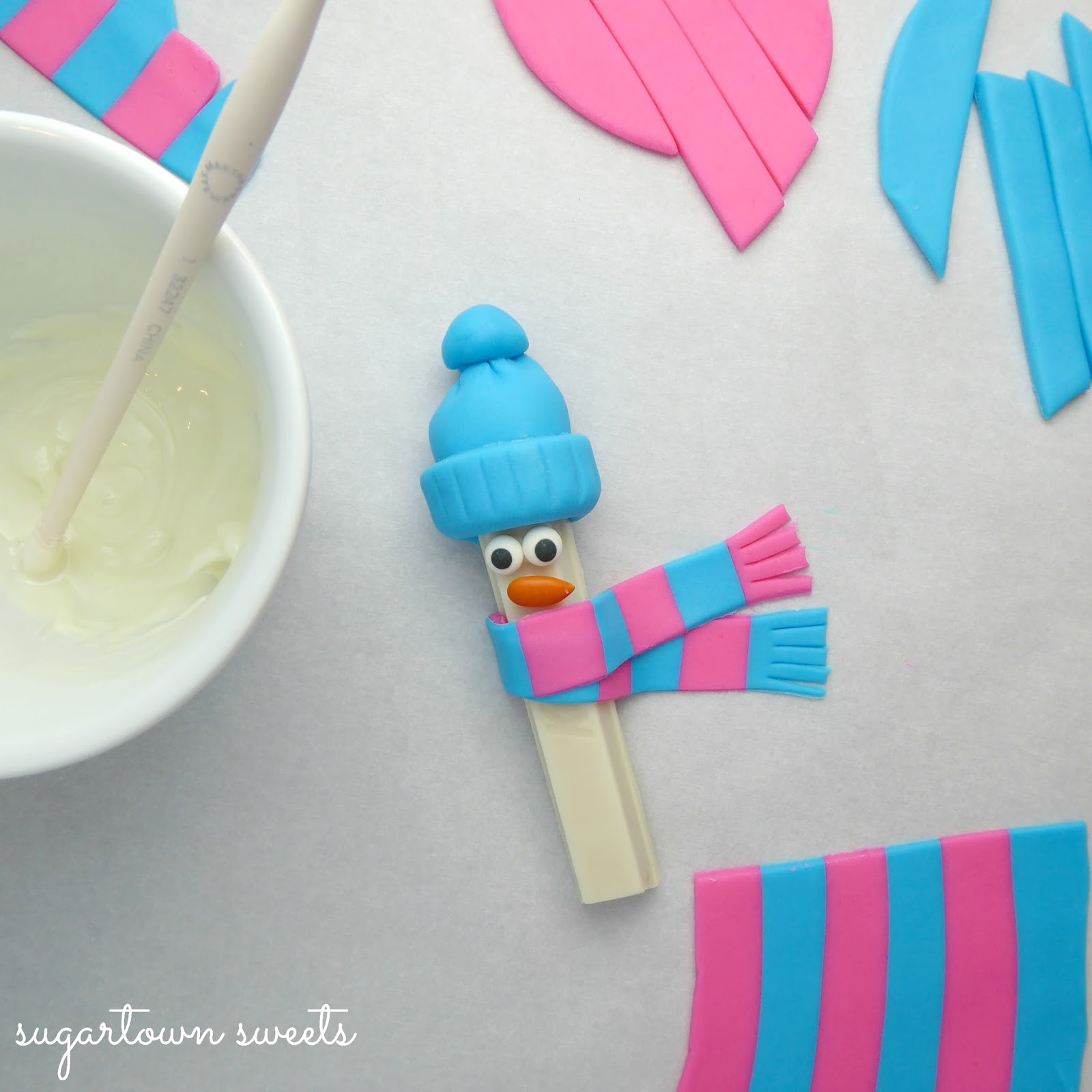 Sugartown Sweets: Kit Kat Snowman Craft