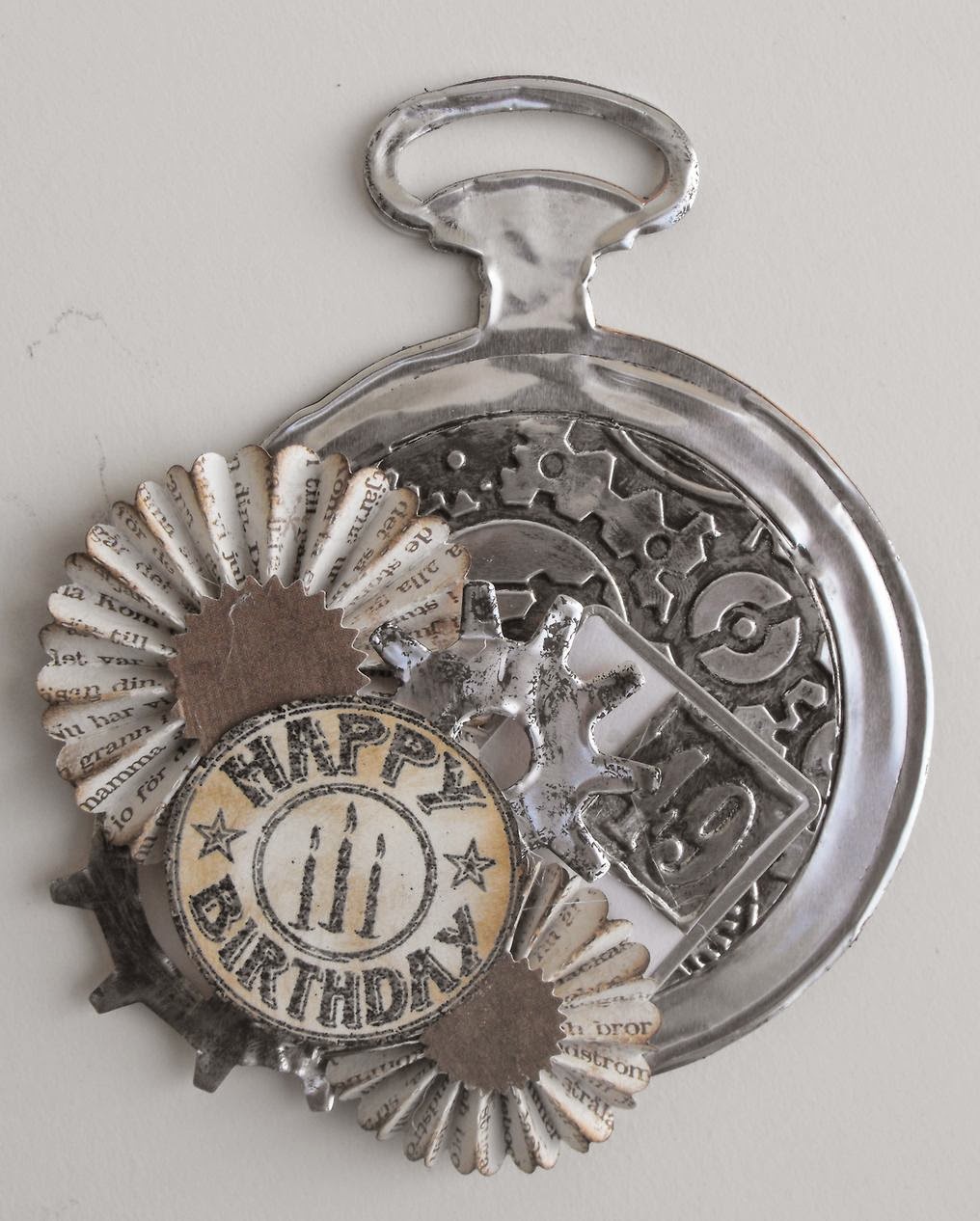 Robe di Robi: Pocket Watch Frame by Tim Holtz per una card maschile