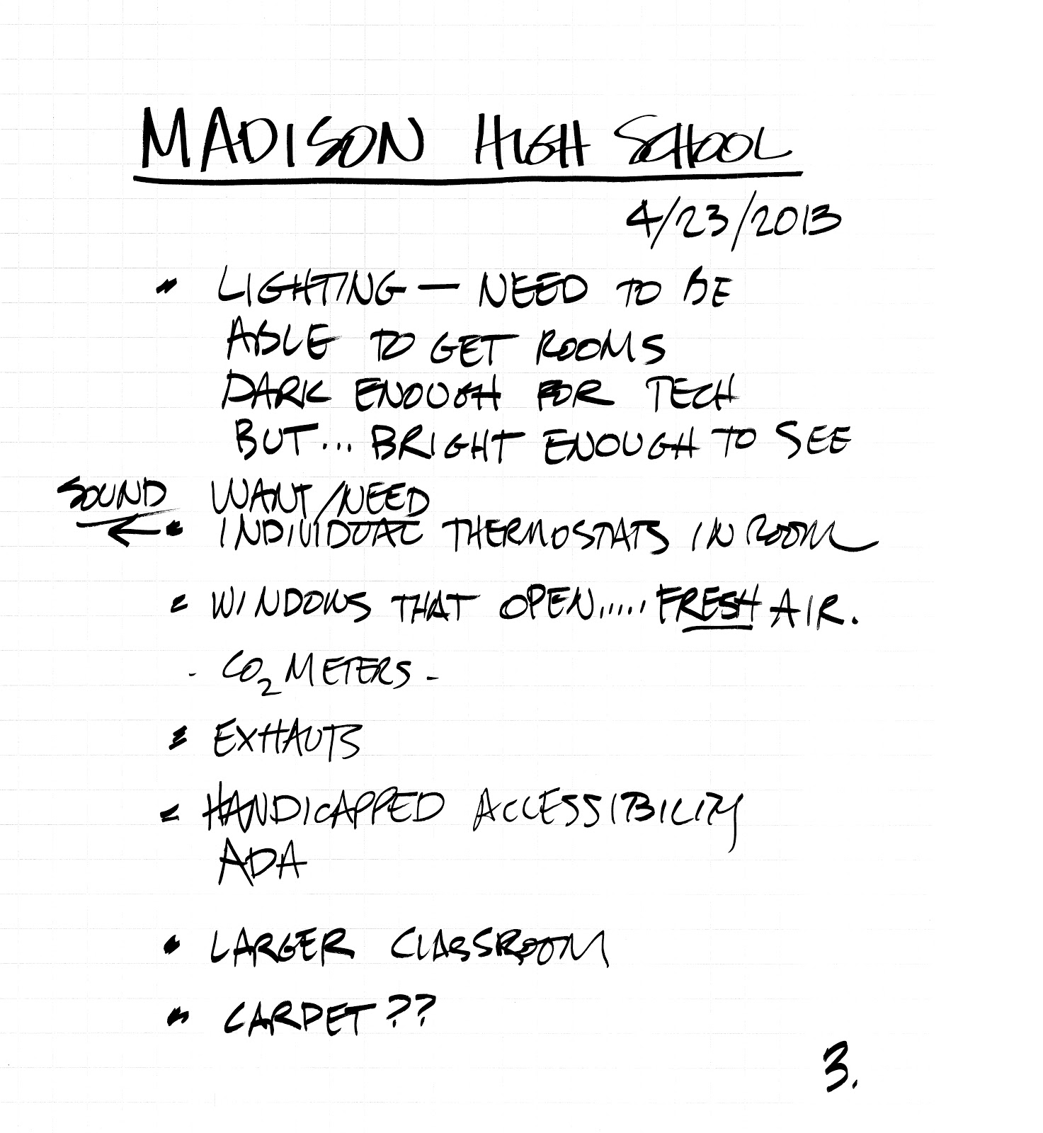 The future of Madison Schools: Madison High School Notes