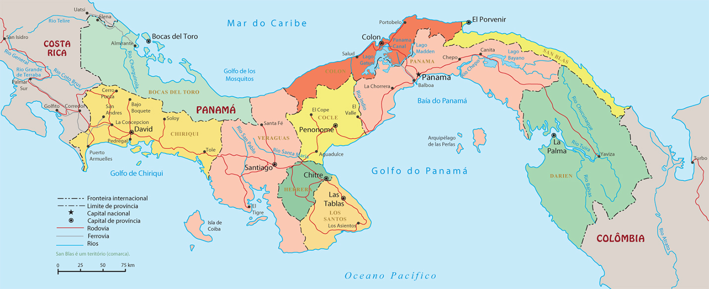Mapas Geográficos do Panamá