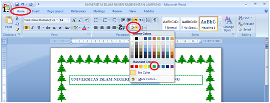 Border & Shading pada Ms. Word