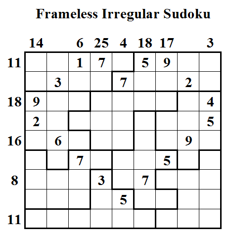 Frameless Irregular Sudoku (Daily Sudoku League #32) - Fun With Puzzles
