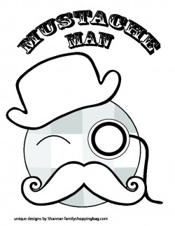 Mustache Coloring Pages - Fun Coloring