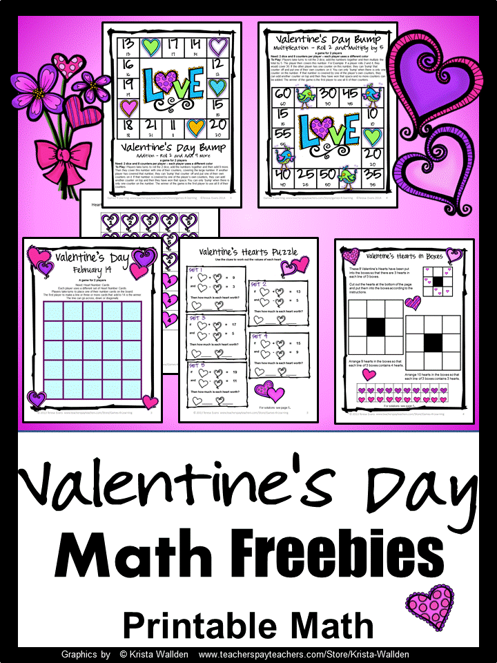 Fun Games 4 Learning: Valentine's Day Math Freebies