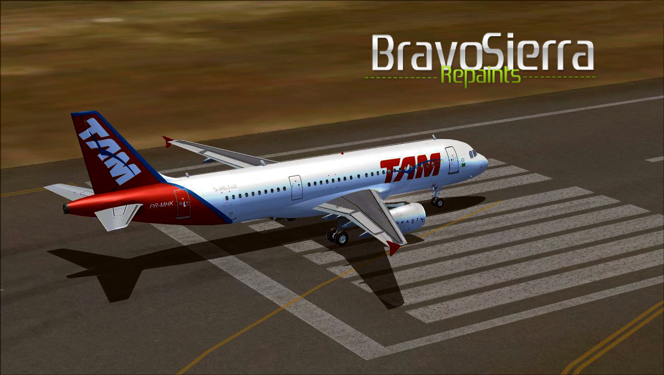 Textura TAM A320 Airbus Wilco PR-MHK FS9 (FSX?) ~ BS Repaint