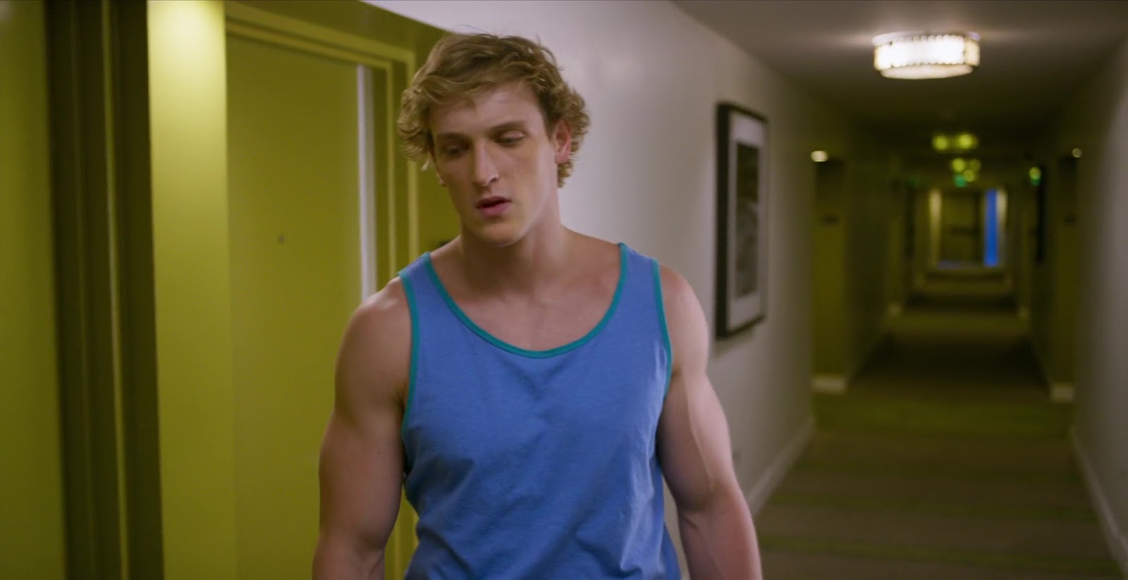 ausCAPS: Logan Paul shirtless in Airplane Mode