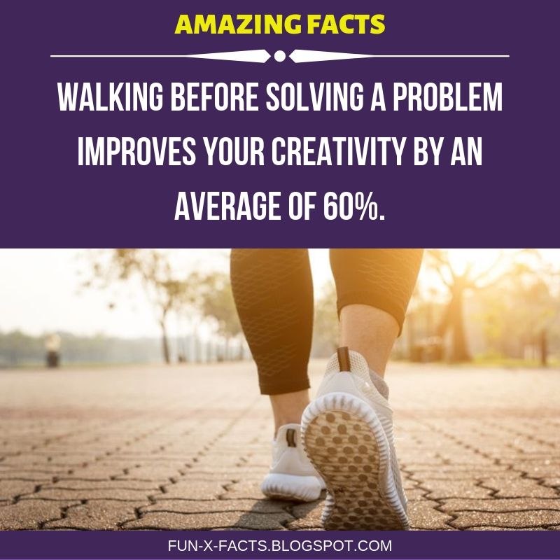 Interesting fact: Walking before solving a problem improves your ...