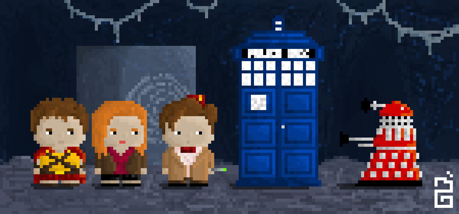 Le blog d'une Brindille: Pixel Art de Doctor Who