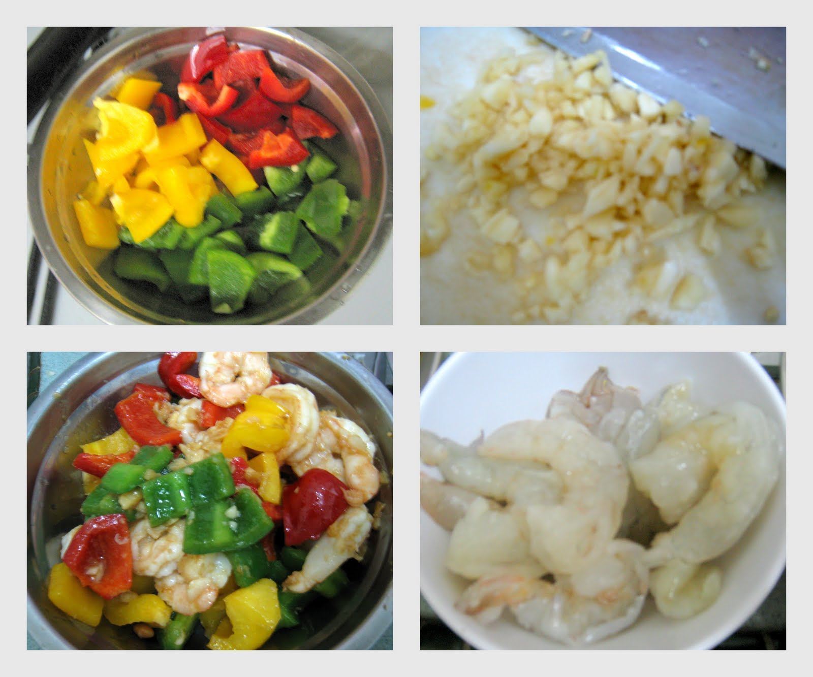 Teh Tarik Junction: Stir-fry prawns with three colours of capsicum