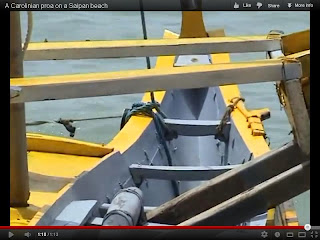 Proa Sailing: A Carolinian proa on a Saipan beach