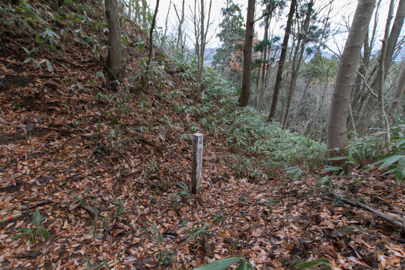 Obasawa Castle -Numerous dry moat defense line toward strong relative ...