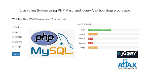 Live voting System using PHP Mysql and jquery Ajax bootstrap ...
