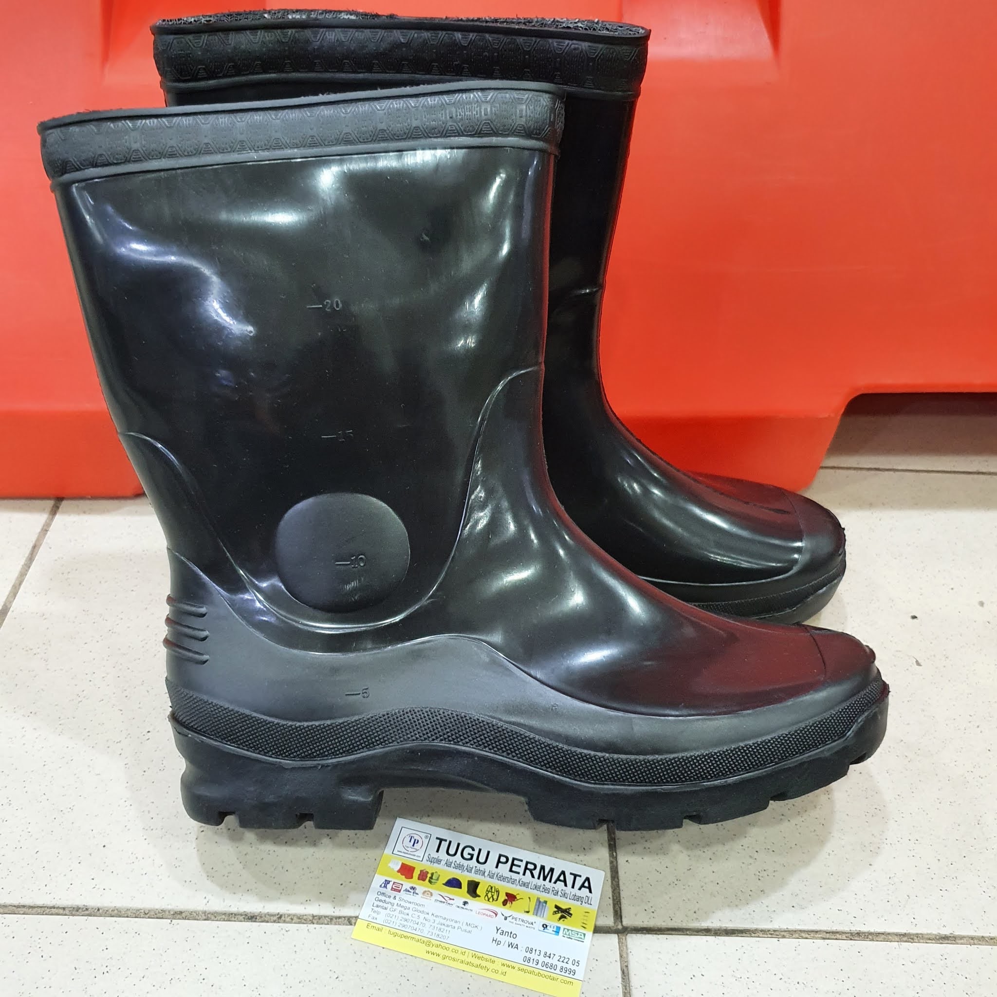 grosiralatsafety: Sepatu Boot hitam Pendek Forli Murah Berkualitas