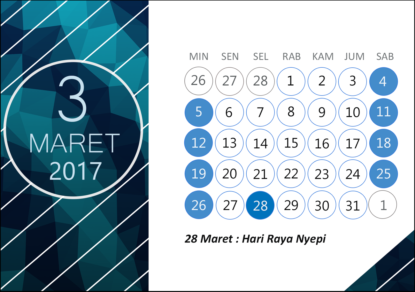 Contoh-contoh desain kalender - Oscar Blog