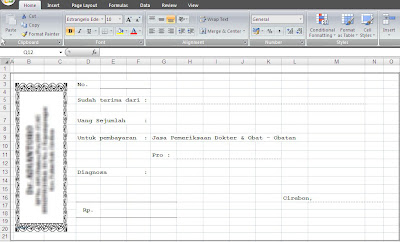 Format Kwitansi dalam bentuk Excel | baca31