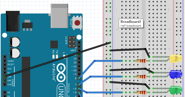Charrúa electronico: Secuencia de leds con arduino
