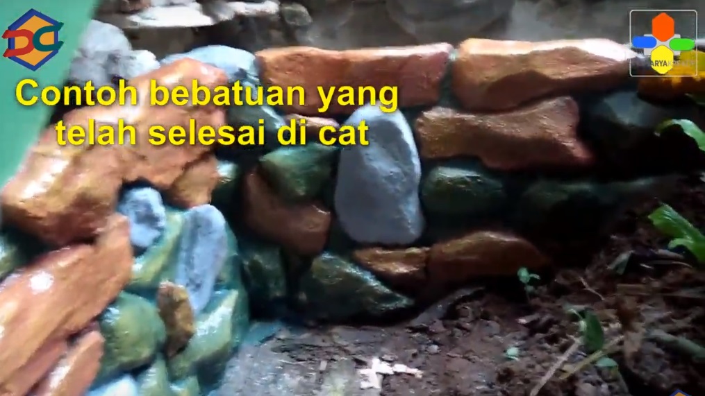 Prakarya Kreatif: Cara Mengecat Batu Dari Semen | DIY How to Cement ...
