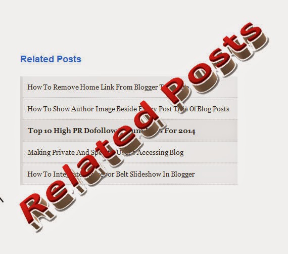 Related Posts Widget For Blogger Without Thumbnail Site
