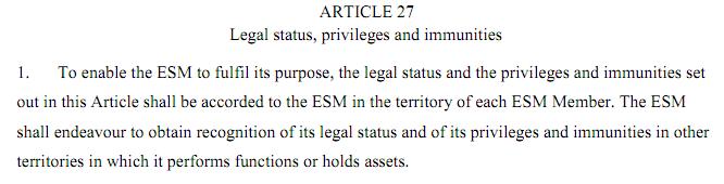 Il MES: un organo sovranazionale al di sopra di ogni legge e controllo.
