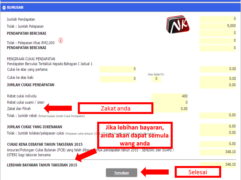 Panduan dan Langkah-Langkah Isi Borang Cukai (E-FILING) - Peluang Niaga ... Panduan dan Langkah-Langkah Isi Borang Cukai (E-FILING) - Peluang Niaga ...