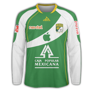 Liga de Playeras de Fantasia: Jersey Local Leon FC con patrocinio de Apple