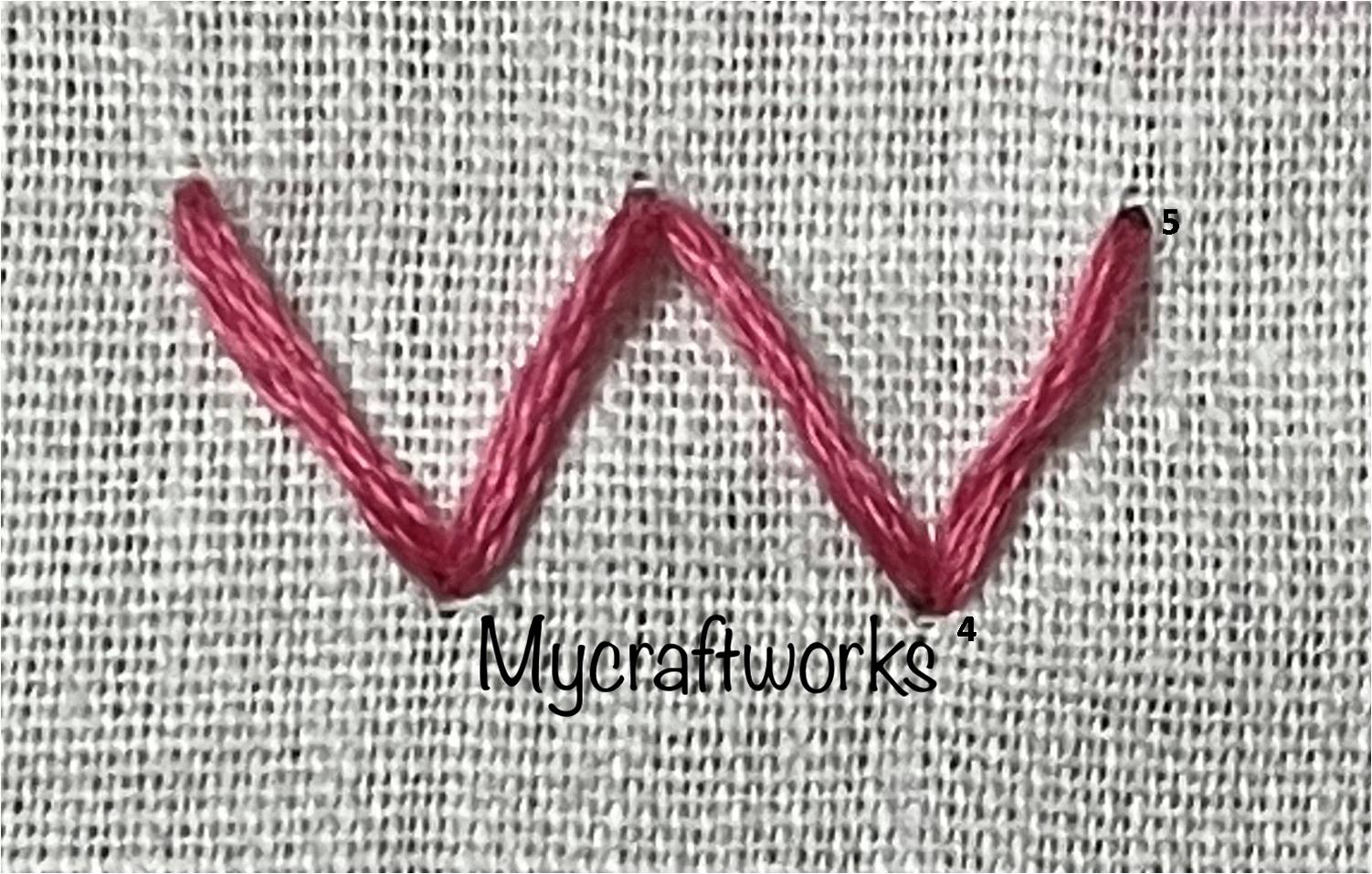 MY CRAFT WORKS: Arrow Head Stitch - Embroidery stitch tutorial