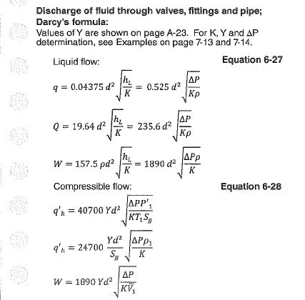 Basic Equation Used in Pipe Flow Calculations - PDF