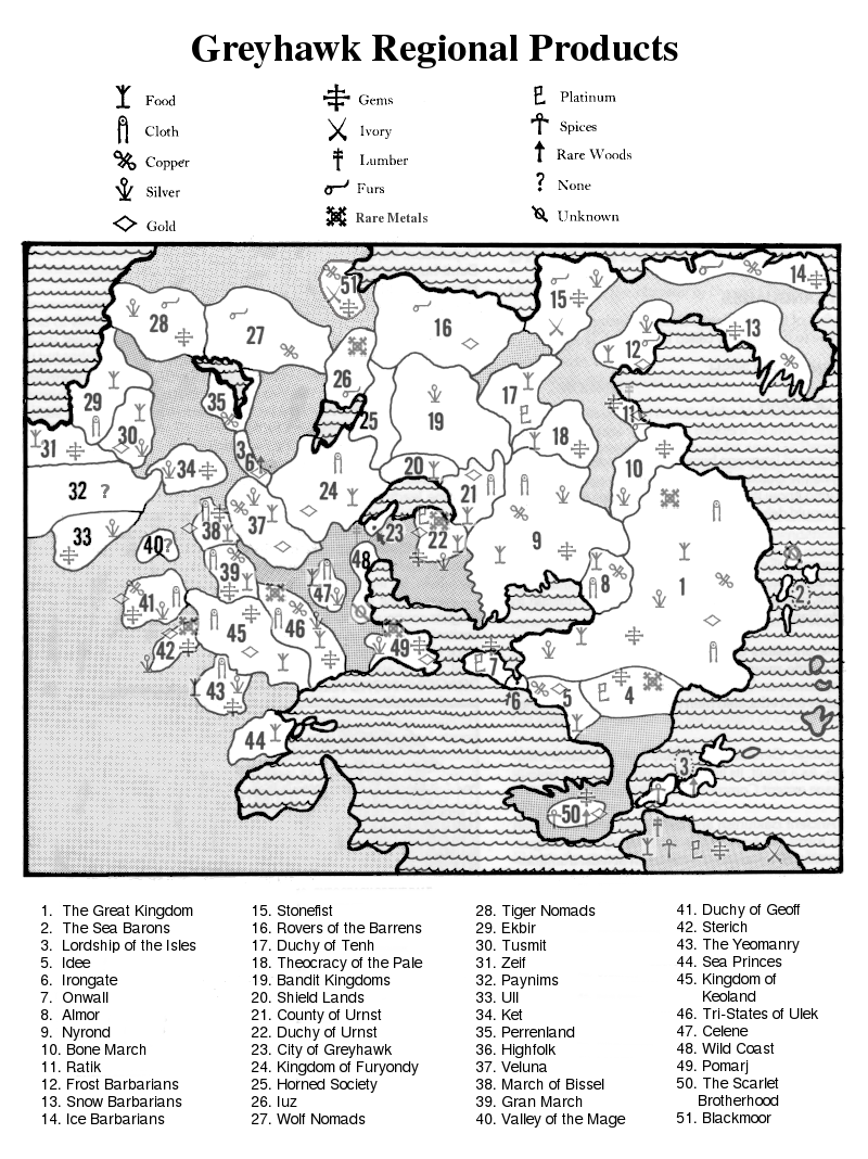 Mage of the Striped Tower: Trade Resources in Greyhawk