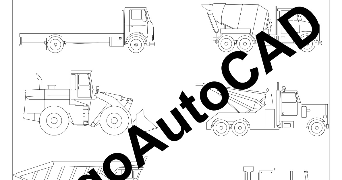 Loader, Dump Truck DWG Drawing AutoCAD Free