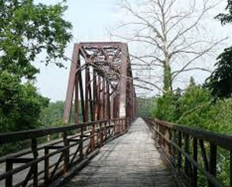 Ordinary Biker Oz: Historic Carpenters Bluff Bridge on the Red River, Texas