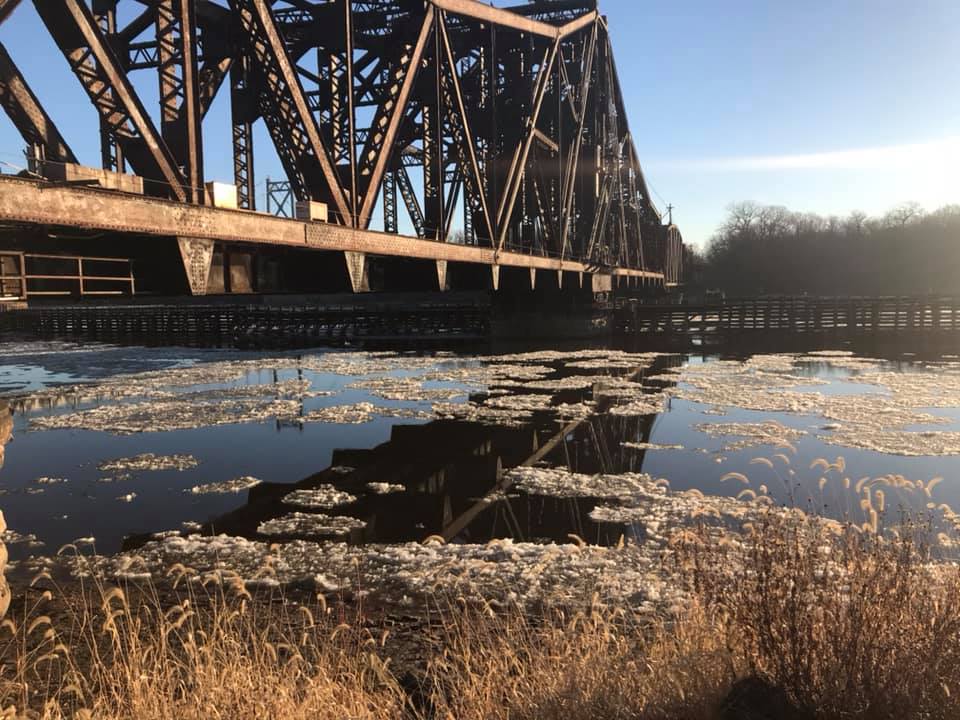 Industrial History: 1909 UP/C&NW Clinton, IA, RR Bridge over a Flooded ...