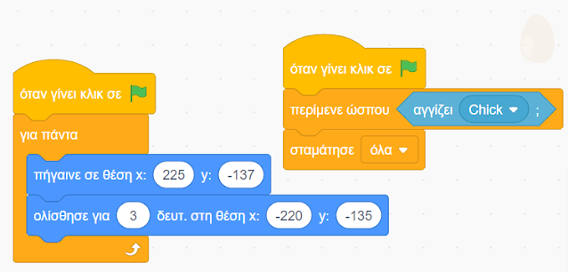Scratch: Το κοτοπουλάκι και τα αβγά (ένα παιχνίδι) ~ Ιστολόγιο Πληροφορικής
