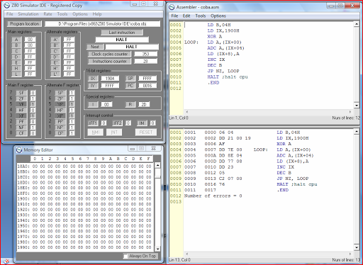 Pengenalan Z80 Simulator IDE