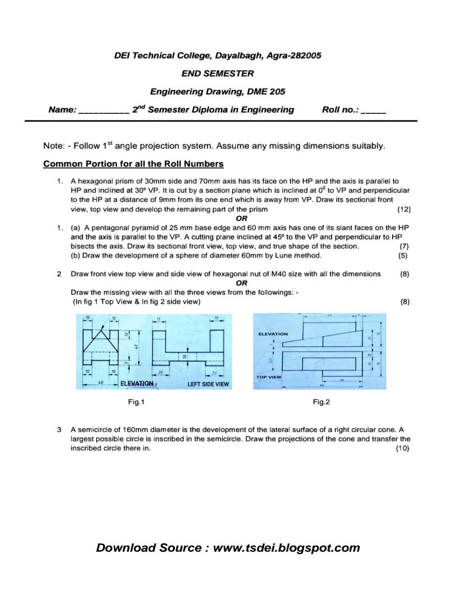 2nd SEMESTER END SEM PAPERS