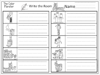 THE COLOR MONSTER WRITE THE ROOM ~ Book Units by Lynn