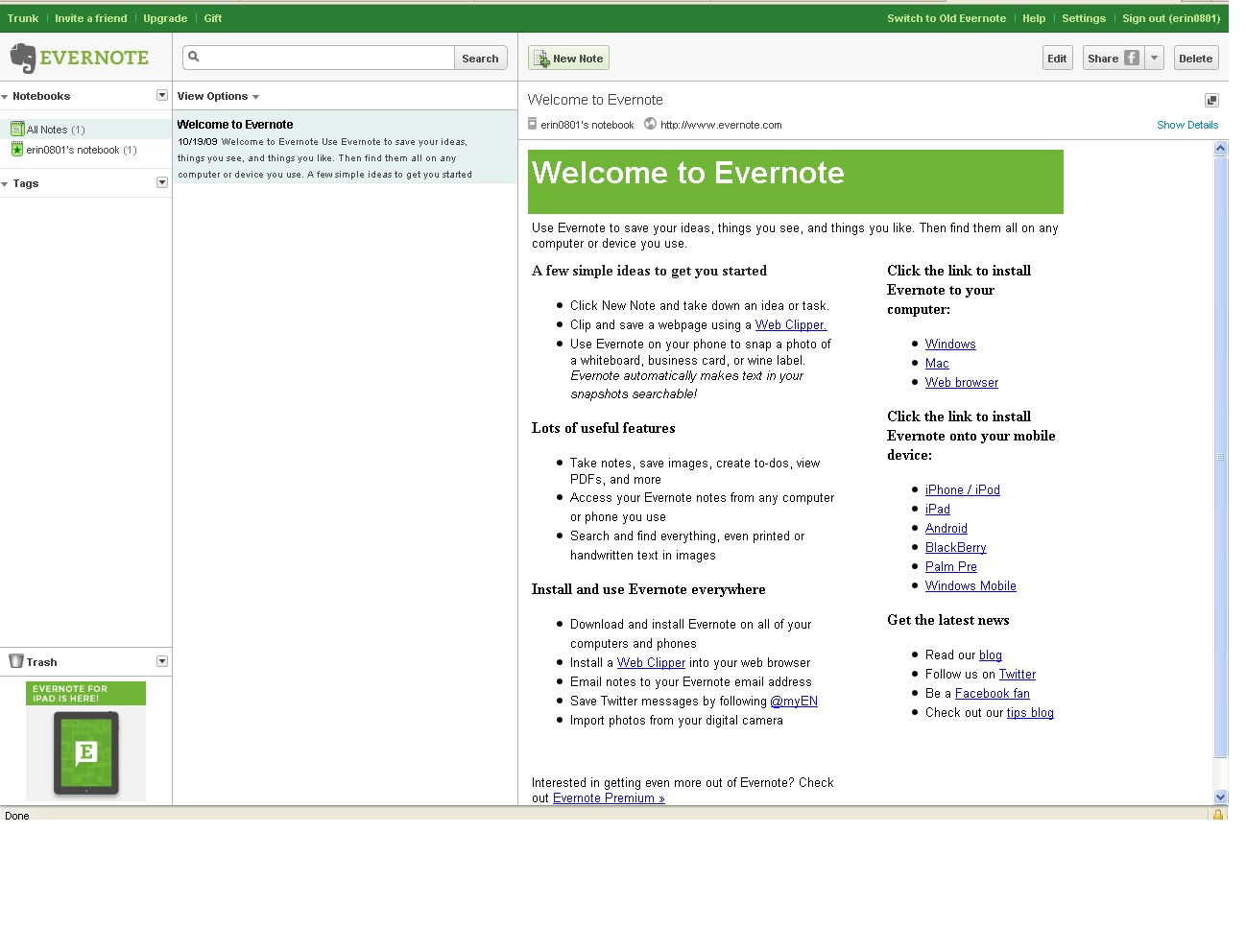 23 Things for Professional Development: Thing 9: Evernote