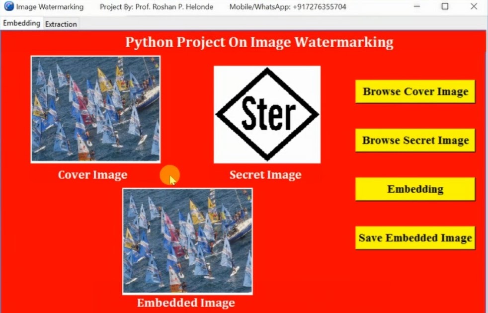 Image Watermarking Using Python Project With Source Code | Final Year ...
