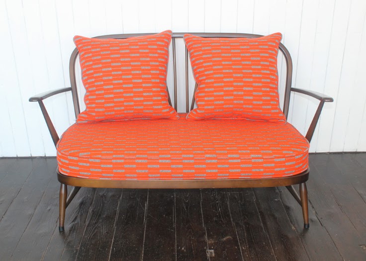 Mick Sheridan Upholstery: Ercol Suite in Eleanor Pritchard wool fabric