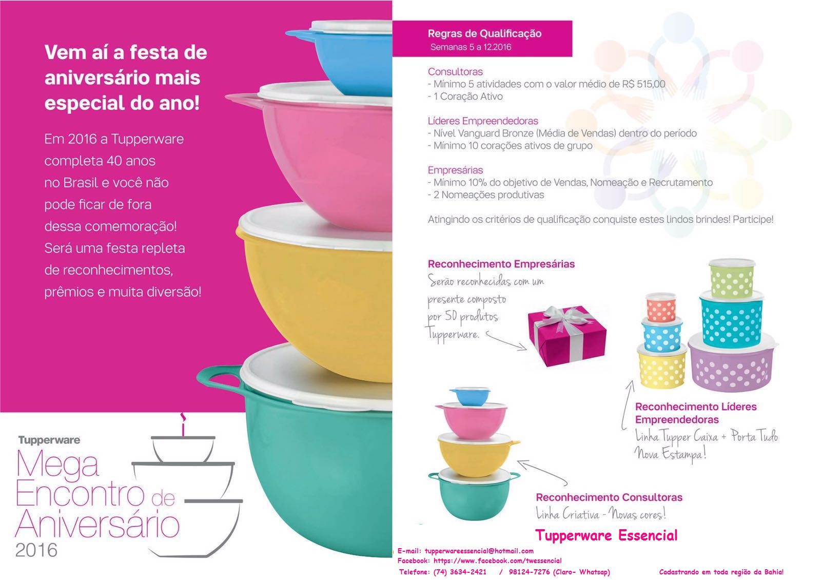 Tupperware Essencial: ANIVERSÁRIO TUPPERWARE NO BRASIL 40 ANOS!