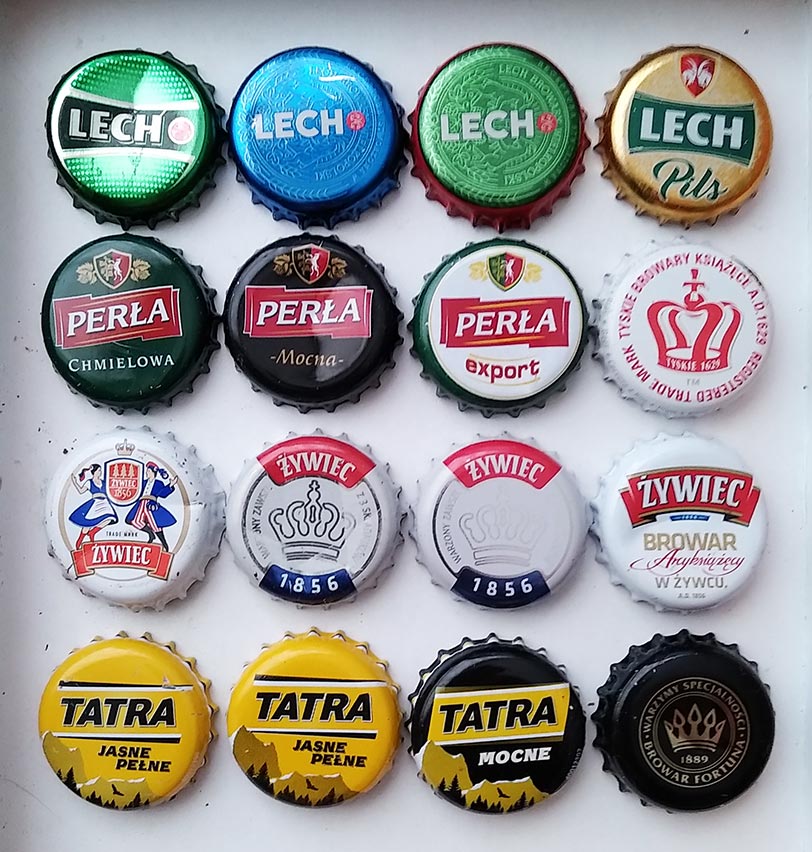 dextrangis: chapas de cervezas polacas