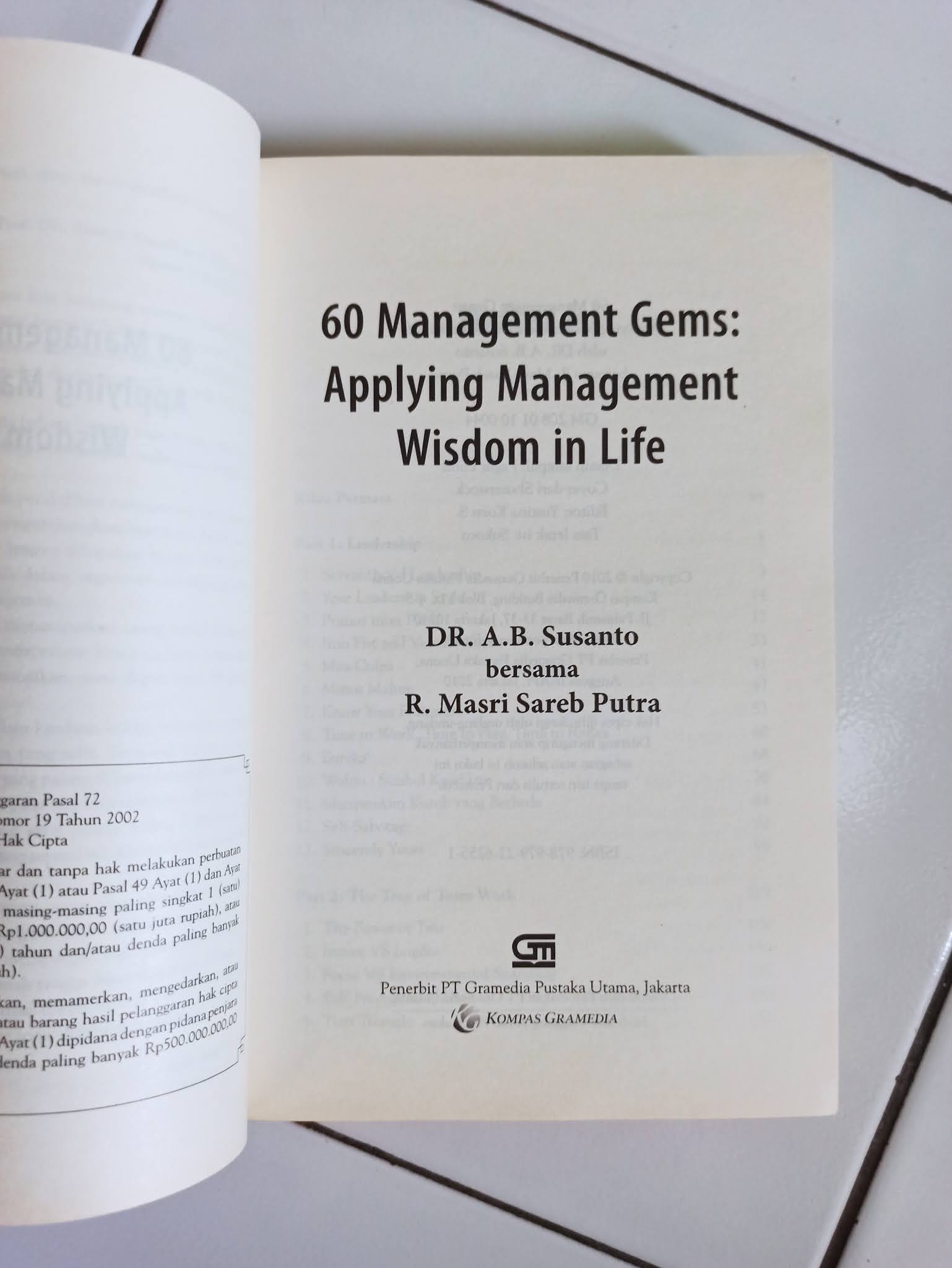60 Management Gems: Applying Management Wisdom in Life | Aksiku Toko ...