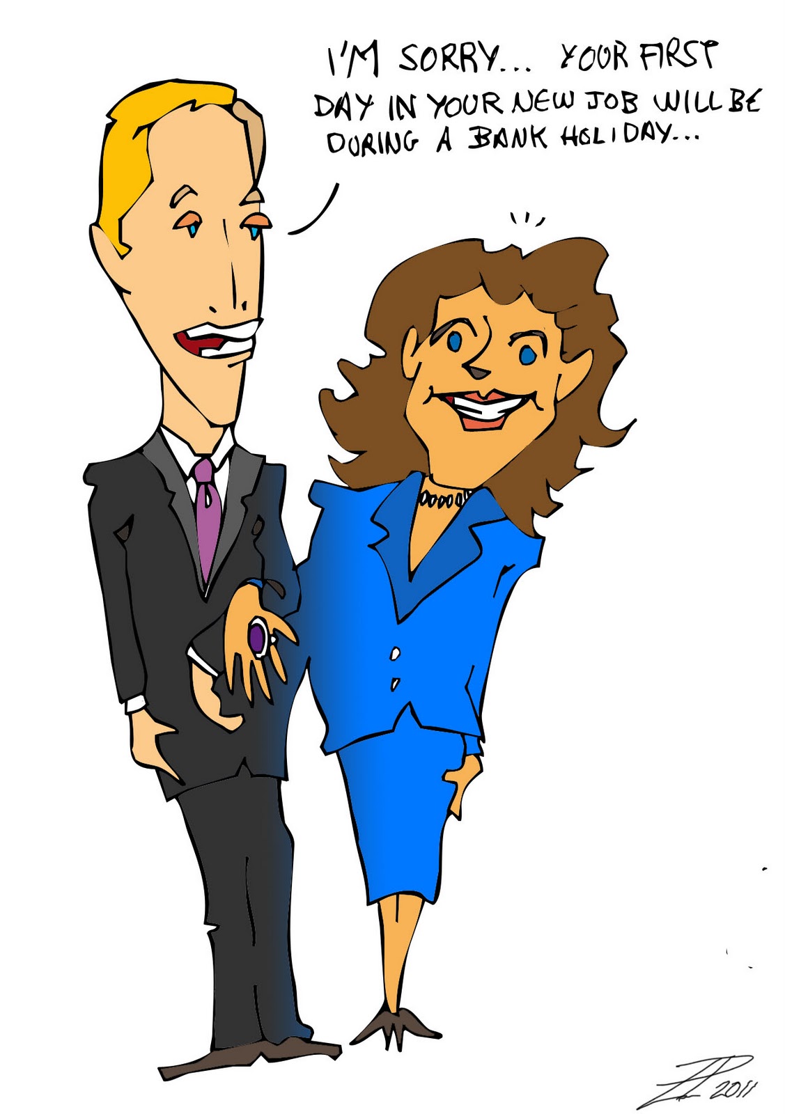 A CARTOON A DAY: Will and Kate